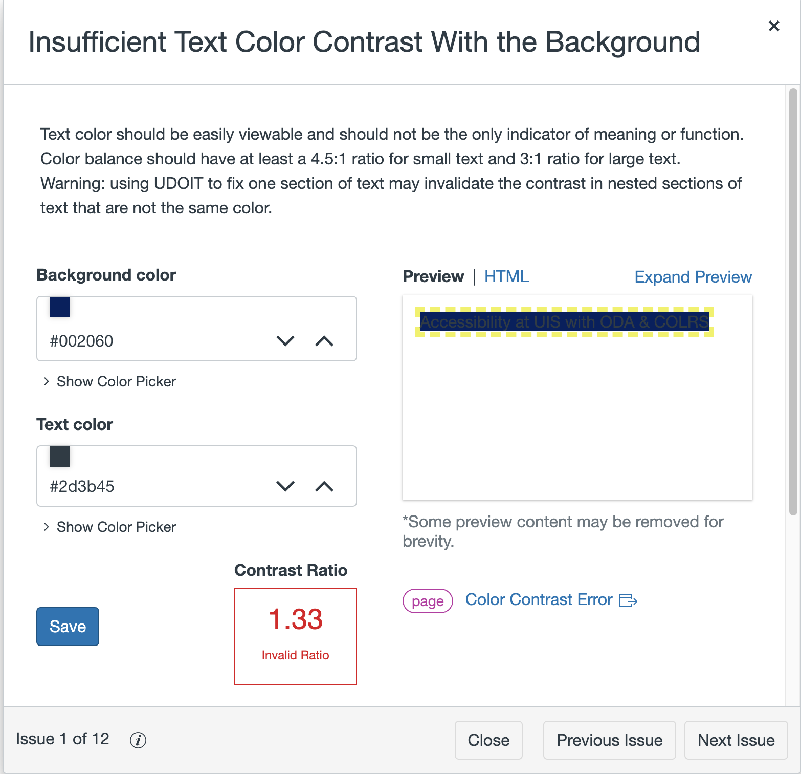 Digital Accessibility Tip: Color Contrast | University of Illinois Springfield